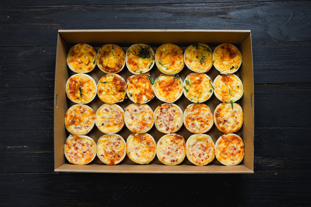 Traditional Mini Quiches Collection - 24 Quiches/box - Mr T's Bakery