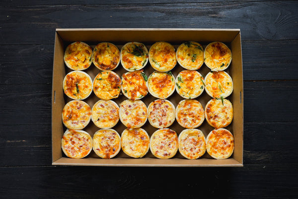 Traditional Mini Quiches Collection - 24 Quiches/box - Mr T's Bakery